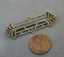 Vintage Hart. Art Deco Silver Plated Bar Pin Brooch 5a 56 | eBay