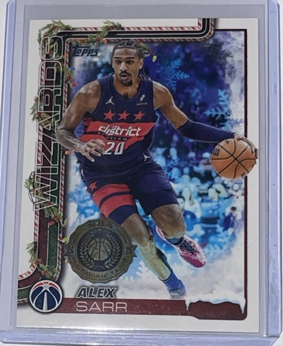 2025-26 Topps Holiday Basketball Photo Variation SP Parallel Alex Sarr ...