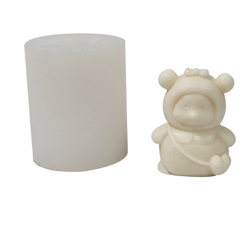 Non-stick Cute Lion Rabbit Bear Mold Hand-made Scented Silicone Mold ...