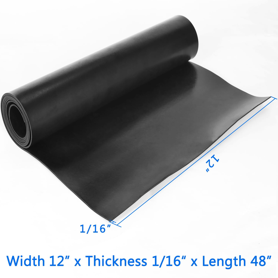 Solid Rubber Strips Rolls, 12" Wide x 1/16" Thick x 48" Long Neoprene ...