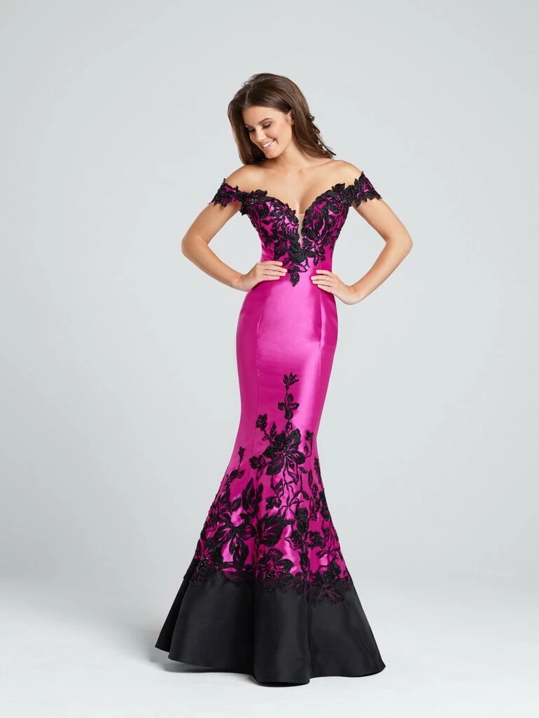 Light Pink And Black Prom Dresses
