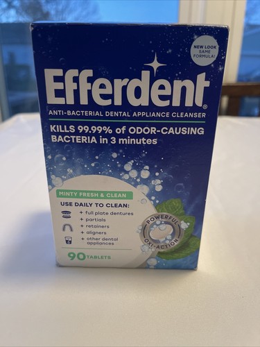 Efferdent Anti-Bacterial Cleaning Tablets Denture Cleanser 90 Tablets ...