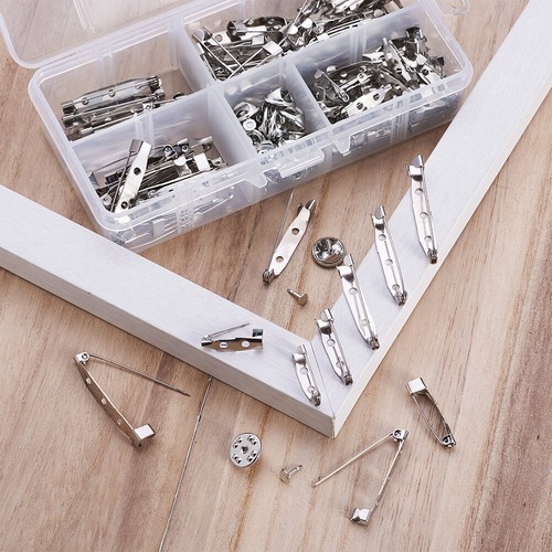 1 Box Holder Clasps Back Bar Pins with Lapel Pin Backs For Iron Brooch ...