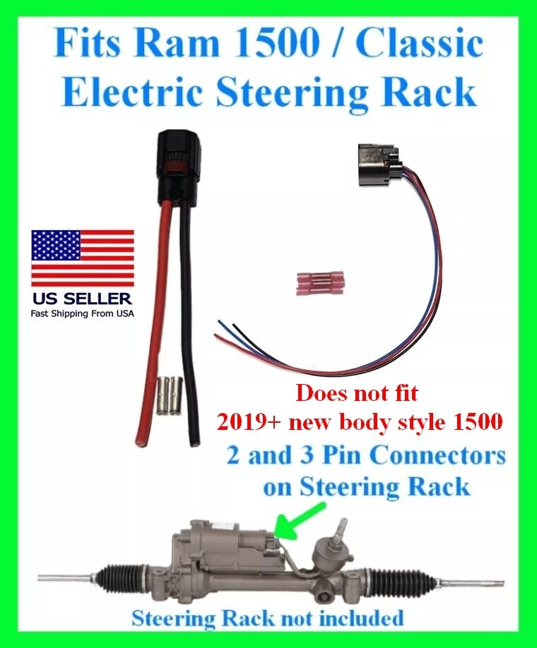fits Ram 1500 Steering Rack Power Electric Connector Plug Pigtail ...