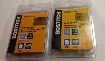 BOSTITCH 23GA Pin Nails PT-2344-3M. New. 2 Packs. | eBay