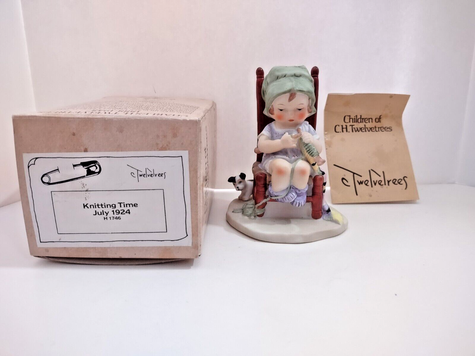 Children Of C. H. Twelvetrees Ceramic Figurine Knitting Time H 1746 ...