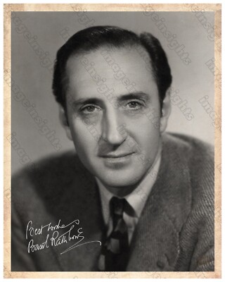 BASIL RATHBONE Detective Horror Icon Legend Photograph 8"x10" Autograph ...