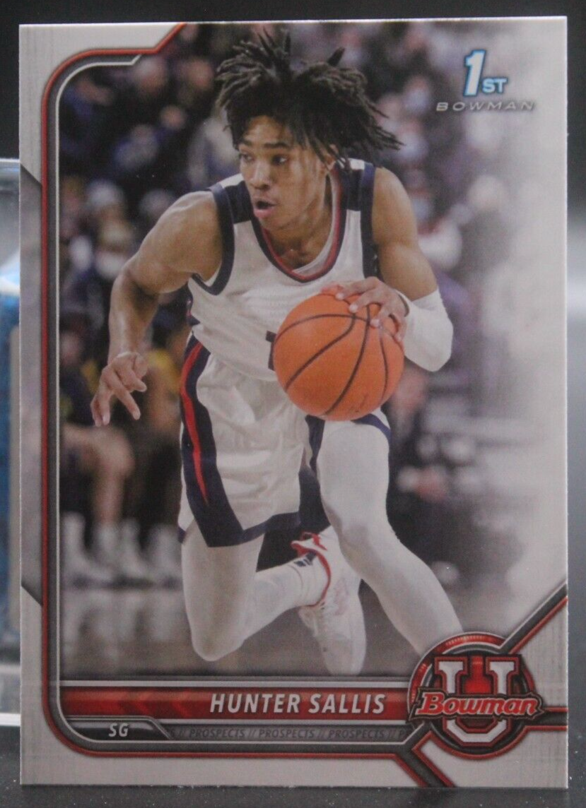 Hunter Sallis (Wake Forest Demon Deacons/Gonzaga/RC) 2021-2022 Bowman U ...