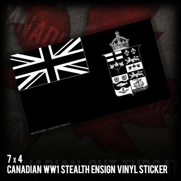 CANADIAN World War 1 Stealth RED ENSIGN Vinyl Decal Sticker | eBay