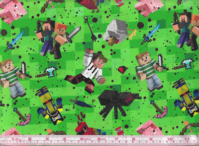 FABRIC~MINECRAFT #12~QUILT FABRIC FAT QUARTER | eBay Australia