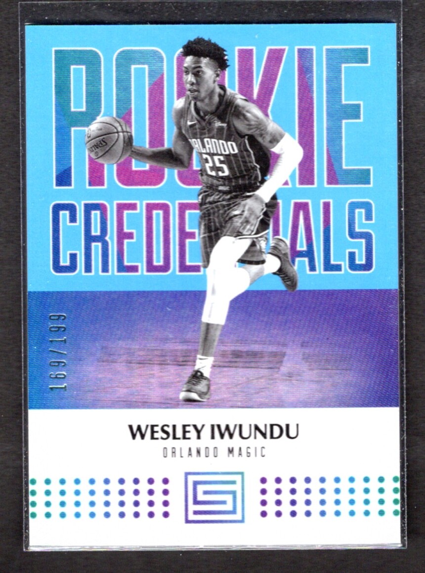 WESLEY IWUNDU MAGIC 2017-18 STATUS ROOKIE CREDENTIALS INSERT #15 #ed ...