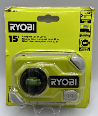 Ryobi 15’ Compact Pocket Red Light Laser Level, Battery Operated. NEW ...
