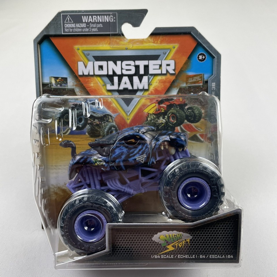 Spin Master Monster Jam SET OF 4 “Night Storm” Series 36 Collectible ...