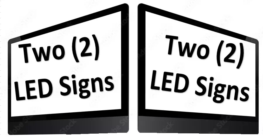 P10 LED Billboard Sign 5x15 FT Double-Sided Outdoor Full-Color ...