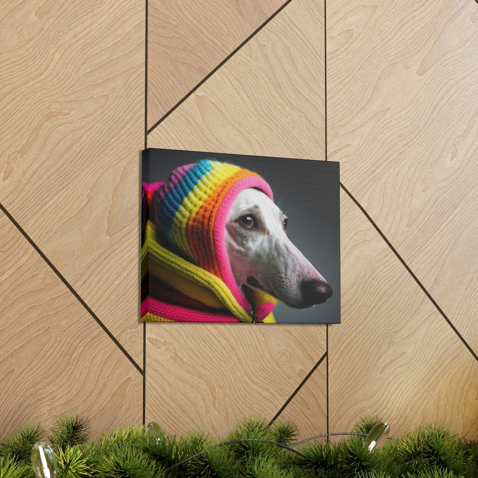 Funny Whippet Silly Whippet Scene Inside Wall Art Ready to Hang ...