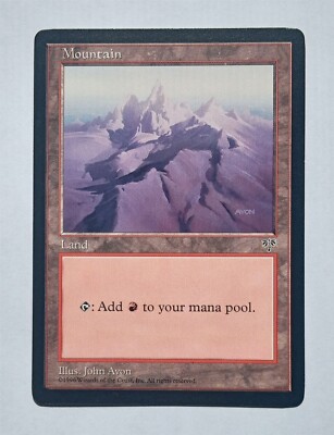 Magic MTG - Mountain (Picture #2) - Mirage Basic Land 1996 - LP | eBay