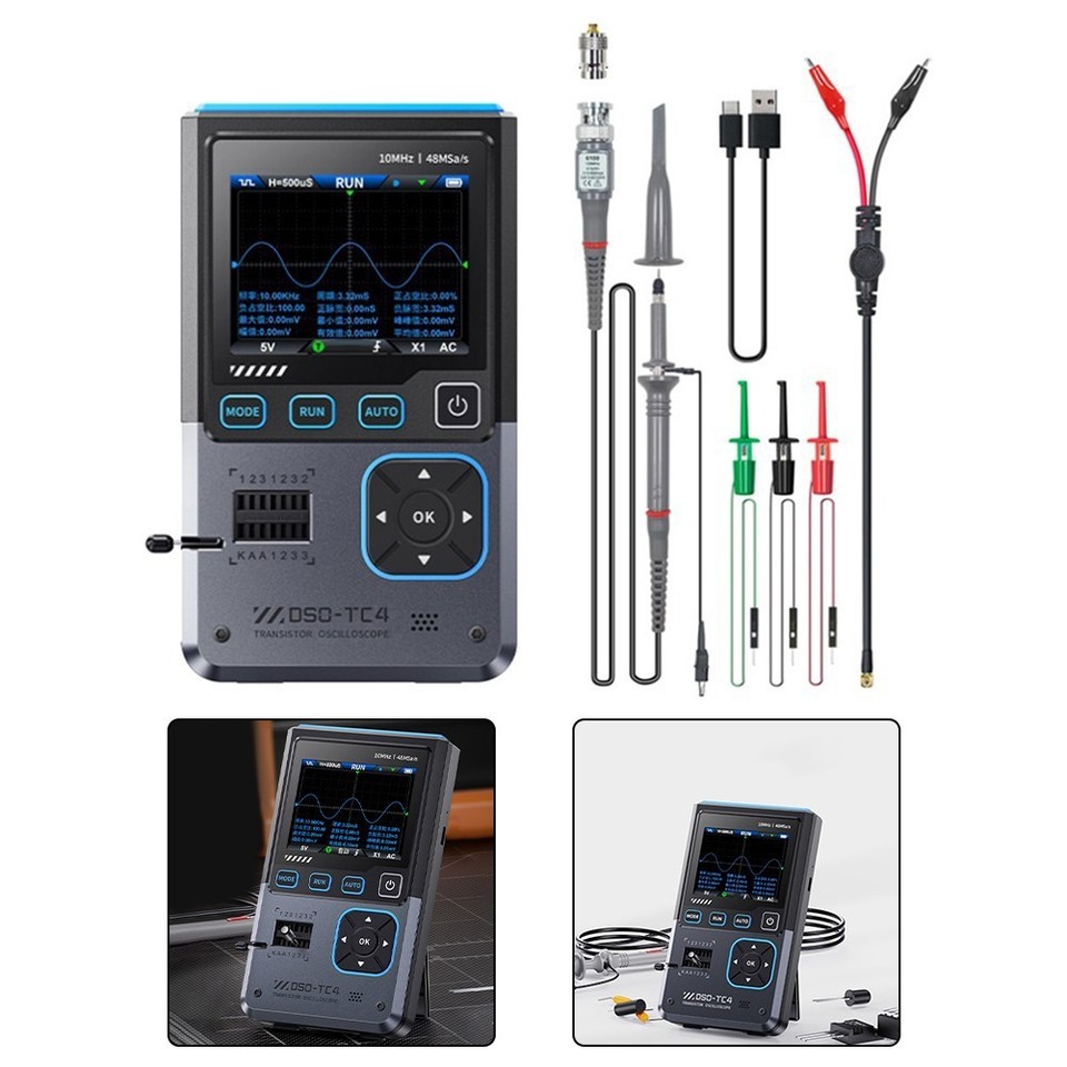 10MHz Bandwidth 3in1 Oscilloscope and Signal Generator Transistor ...