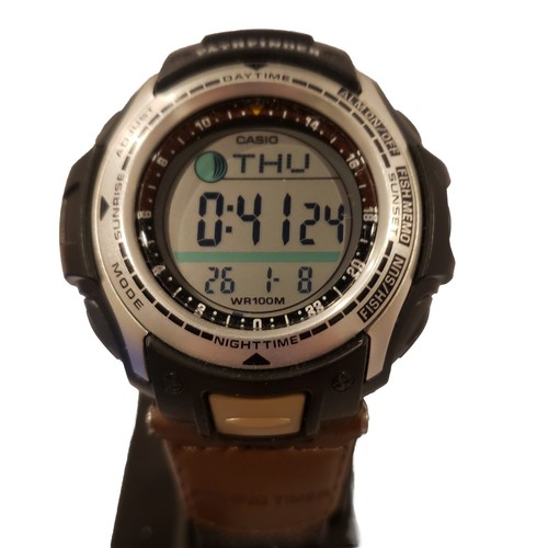 Casio Pathfinder PAS 400B Fishing Watch Sunrise Sunset Moon Phase ...