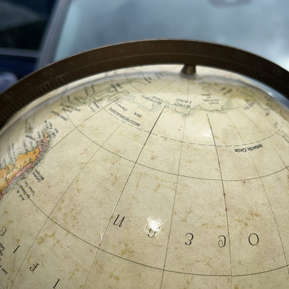 Vintage Replogle 12 Inch Diameter Globe World Classic w/Wood Stand Made In USA | eBay