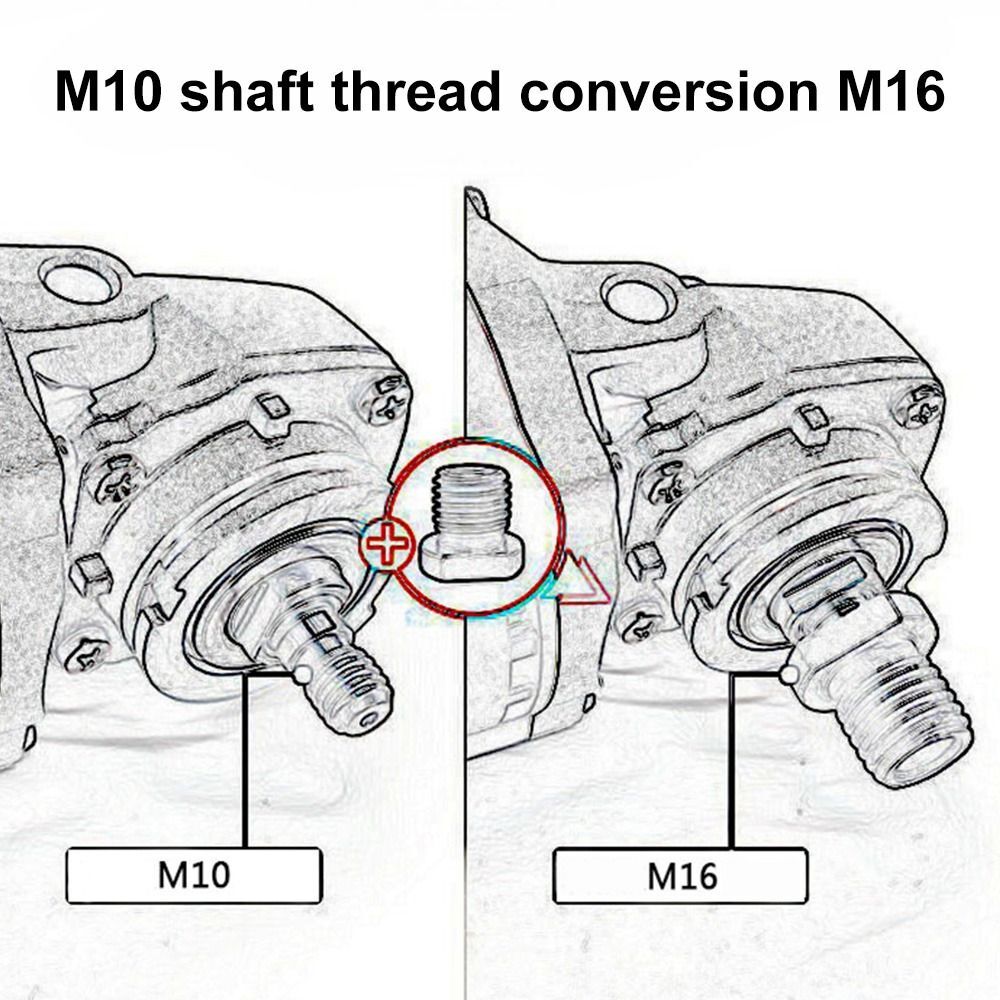 M10 to M14/M16 Thread Angle Grinder Adapter For Diamond Core Bit Hole ...