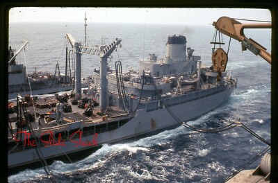 US Navy USS Passumpsic (AO-107) fueling USS Kitty Hawk (CV-63) 1968 ...