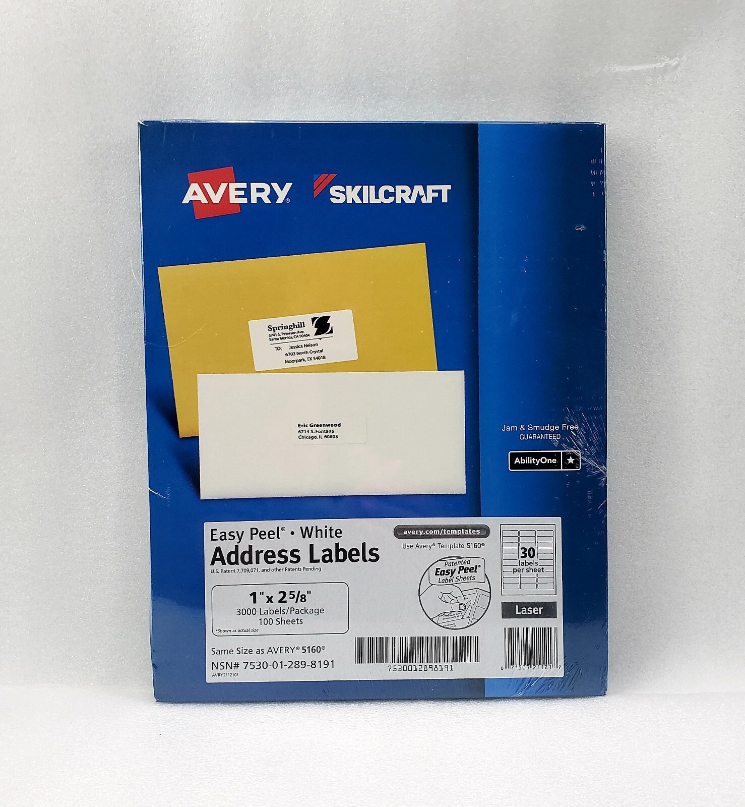 Avery Easy Peel Address Labels – White, 1" X 2 5/8", 30 Per Sheet ...