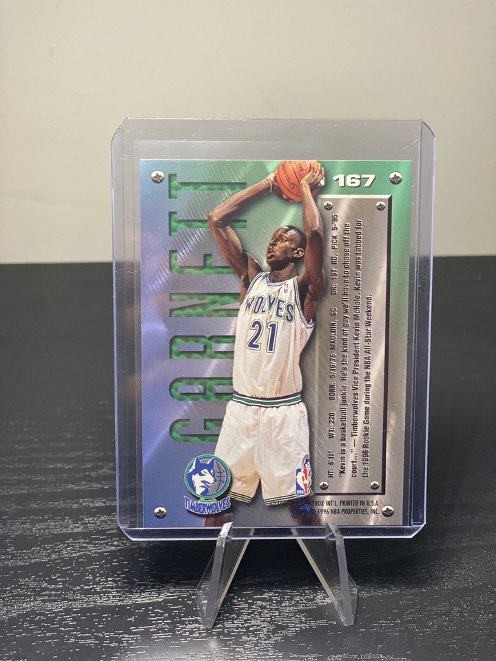 1995-96 Fleer Metal Kevin Garnett Rookie RC #167 Timberwolves | eBay