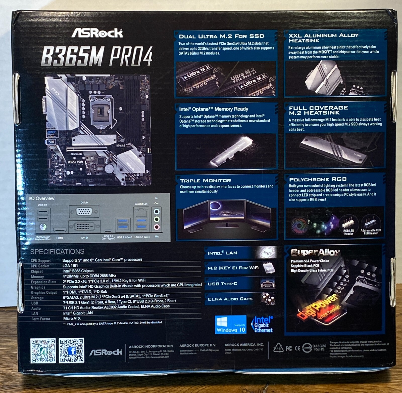 ASRock+B365m+Pro4+Micro+ATX+Lga1151+Motherboard for sale online | eBay