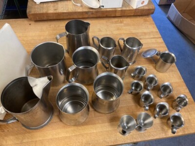 Stainless Steel Creamer pitcher pots server water milk frothing 18-10 ...