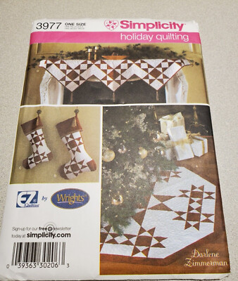 Simplicity Quilting Sewing Pattern 3977 Uncut Patchwork Christmas Decor ...