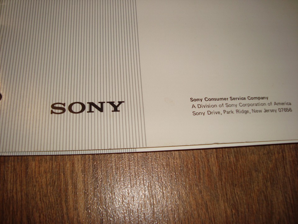 Sony Consumer Service Bulletin Index 1984 | eBay