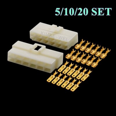 12 Pin/Way 6.3mm Electrical Multi Connector Plug Kit For Car Motorcycle ...