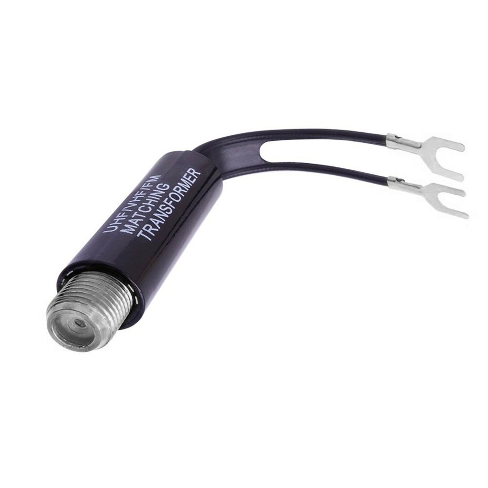 UHF VHF FM 75-300 Ohm TV Antenna Matching Transformer Coaxial Cable ...