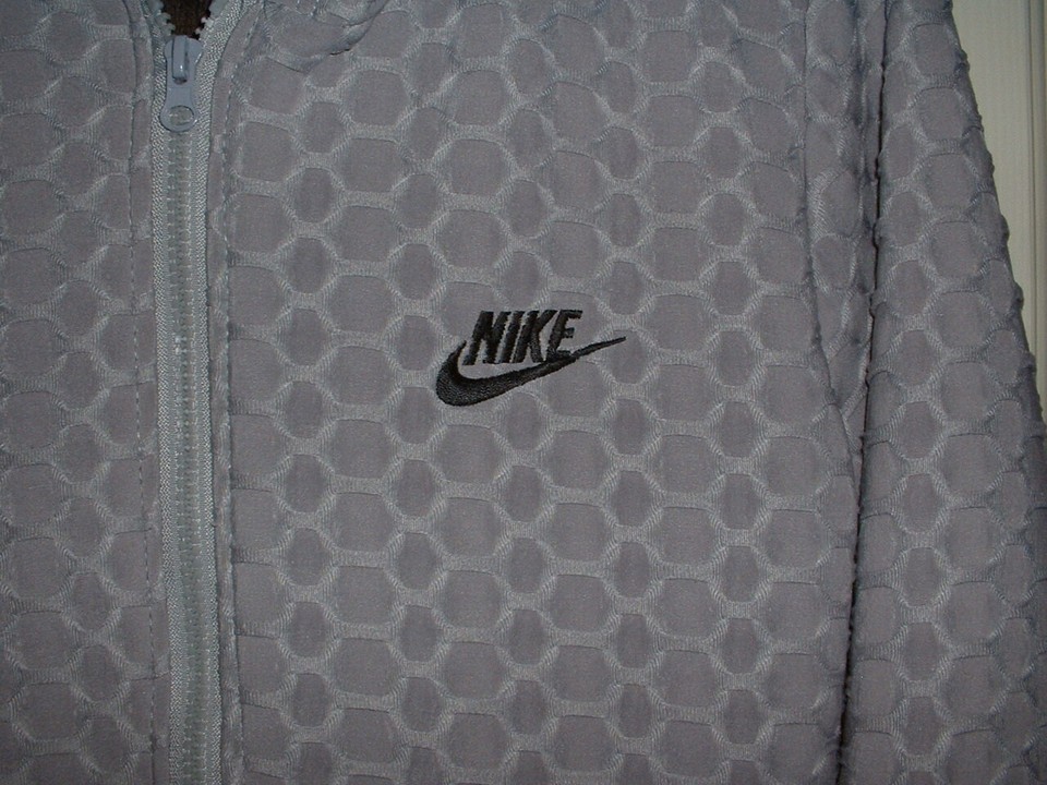 Women's Nike AQ Sport High Rise Gray Honeycomb Textured Leggings ...