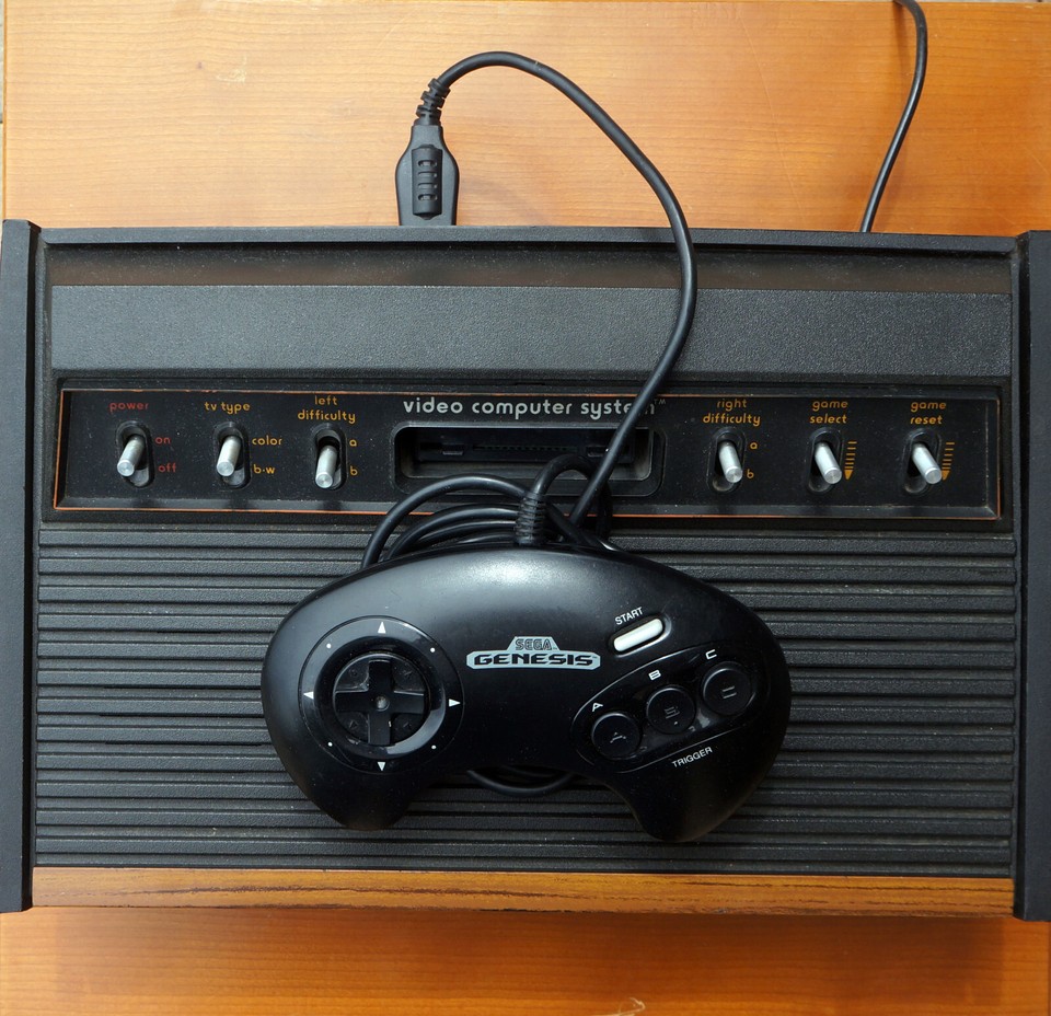 Atari 2600 Omega Race Booster Grip SEGA Genesis Modded Controller ...