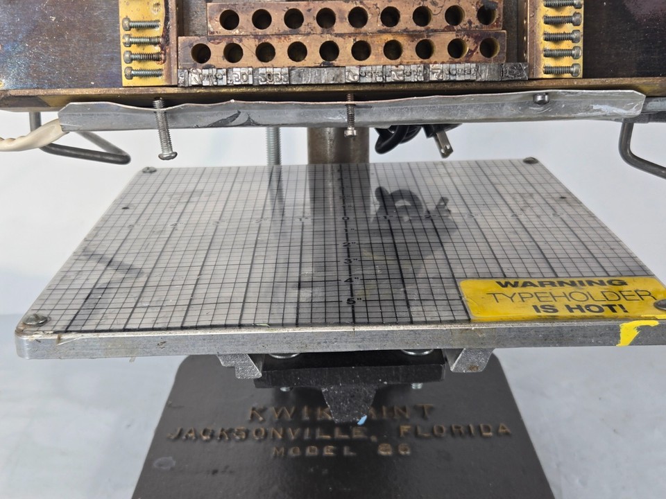 Kwikprint Hot Stamping Machine Model 86 AND STAMPS | eBay