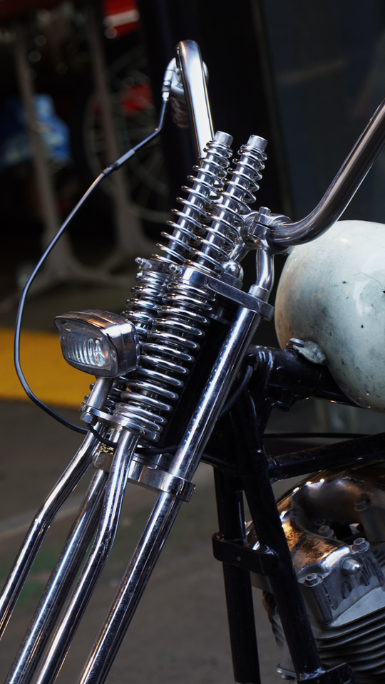 Flanders Style Narrow/Wide Risers for Harley 1 inch tumbled Stainless ...