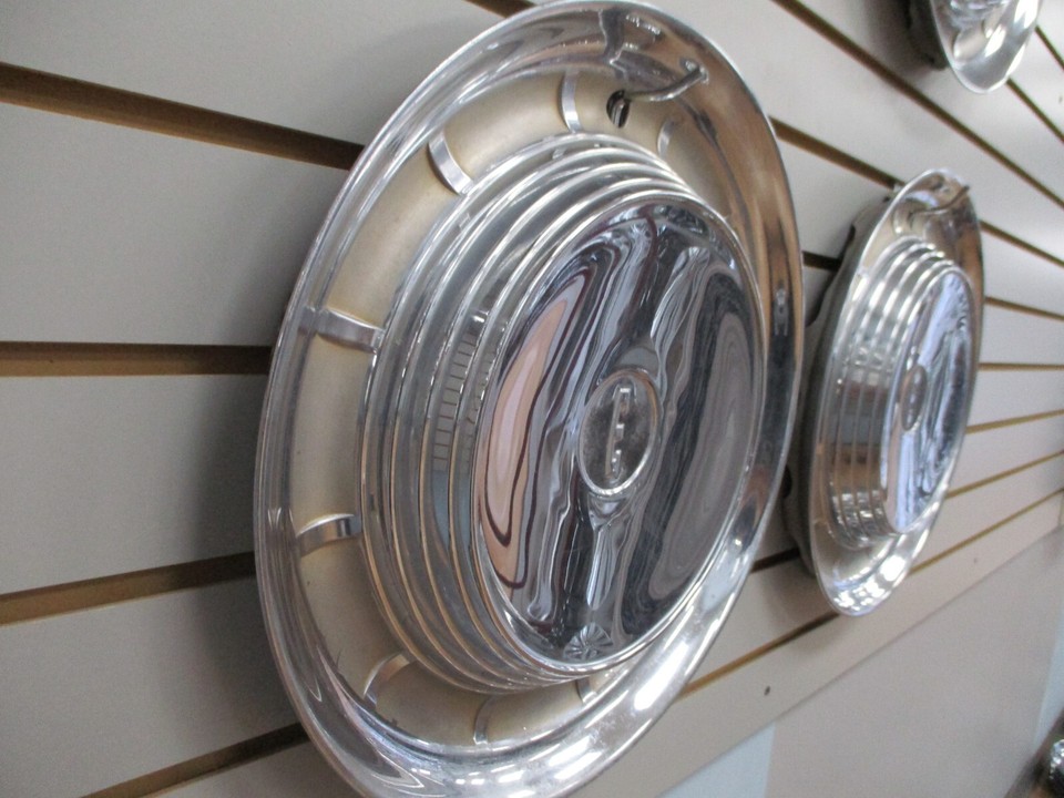 1959 1960 EDSEL CORSAIR RANGER VILLAGE Wheel Covers Hubcaps OEM SET 59 ...