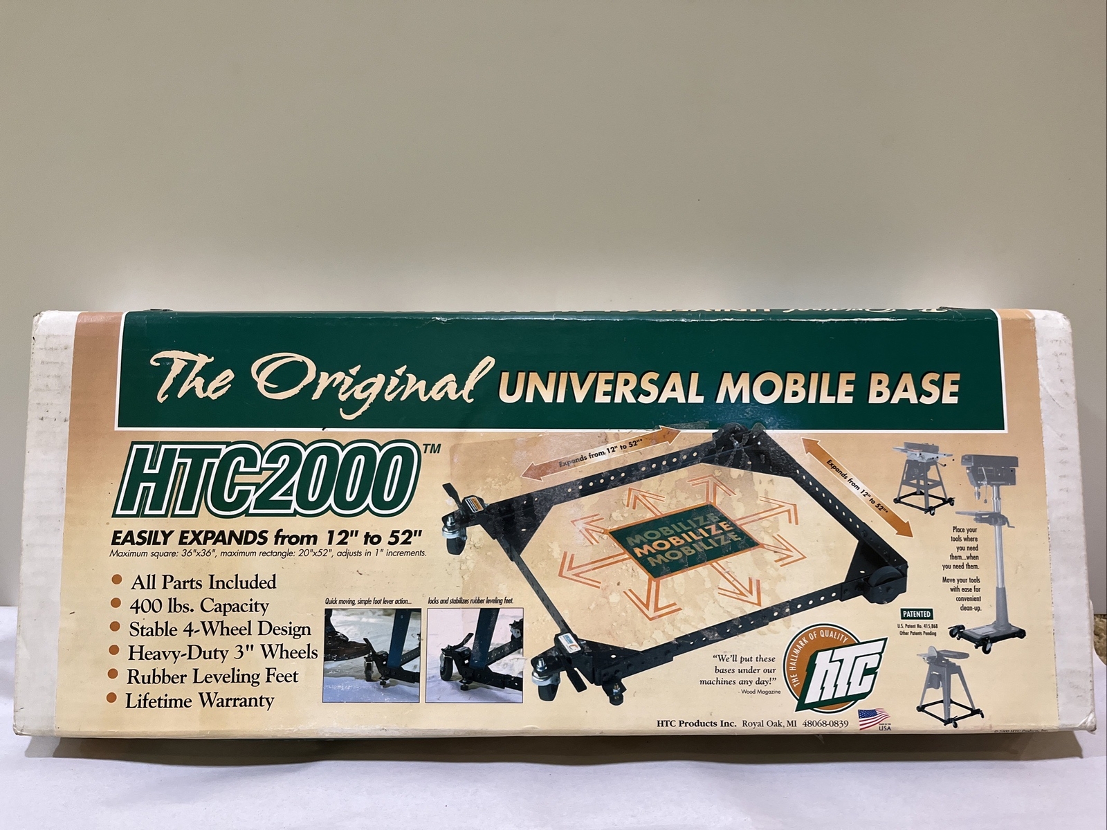 Adjustable Mobile Base Htc2000 for Power Tools by HTC for sale online ...