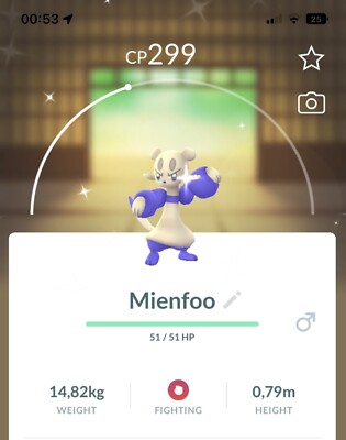 Shiny Mienfoo Pokemon Gen5 Go Same/30 Day Pokémon Mienshao Unova Read ...
