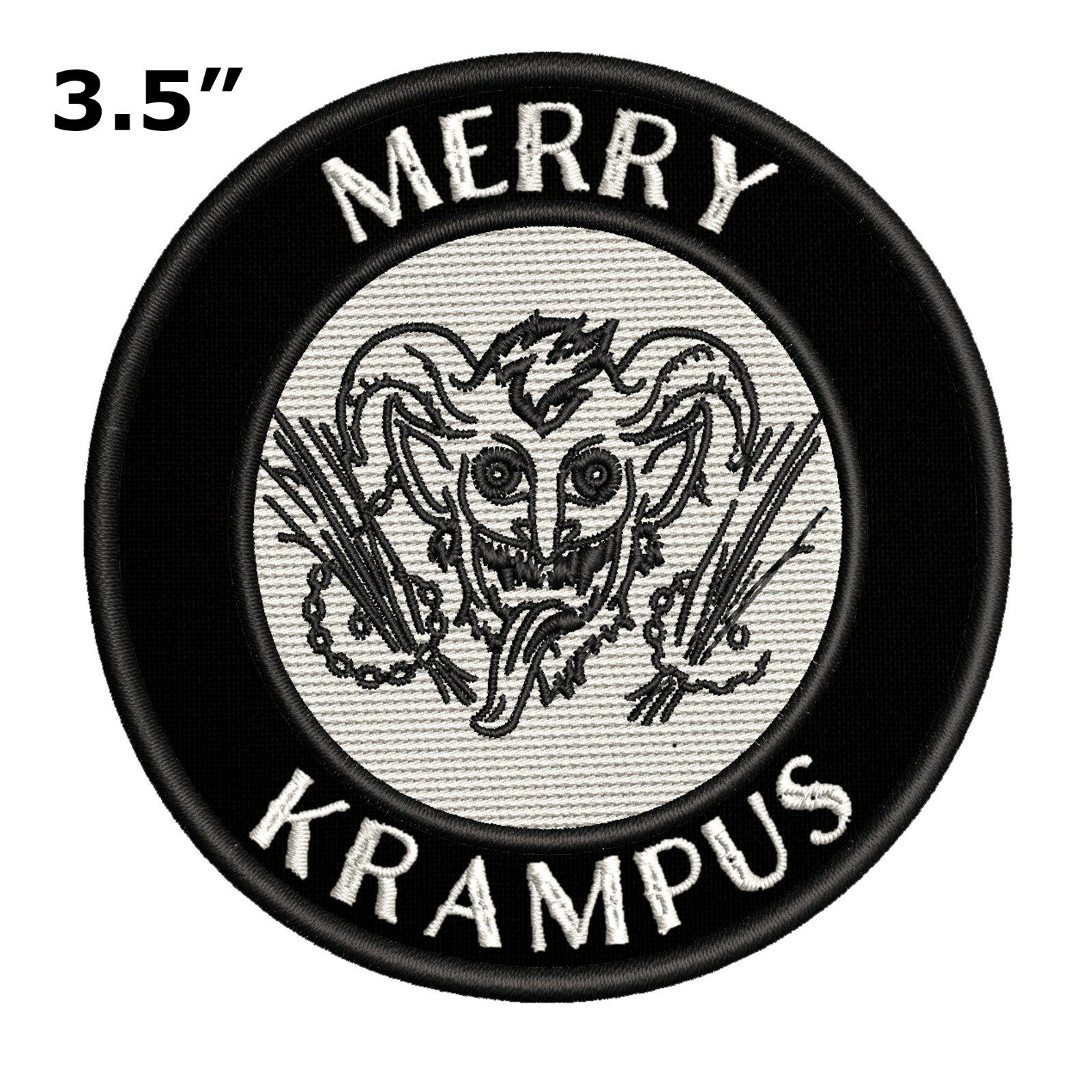 Evil Christmas Krampus Embroidered Patch Iron-On or Sew-On Horror Demon ...