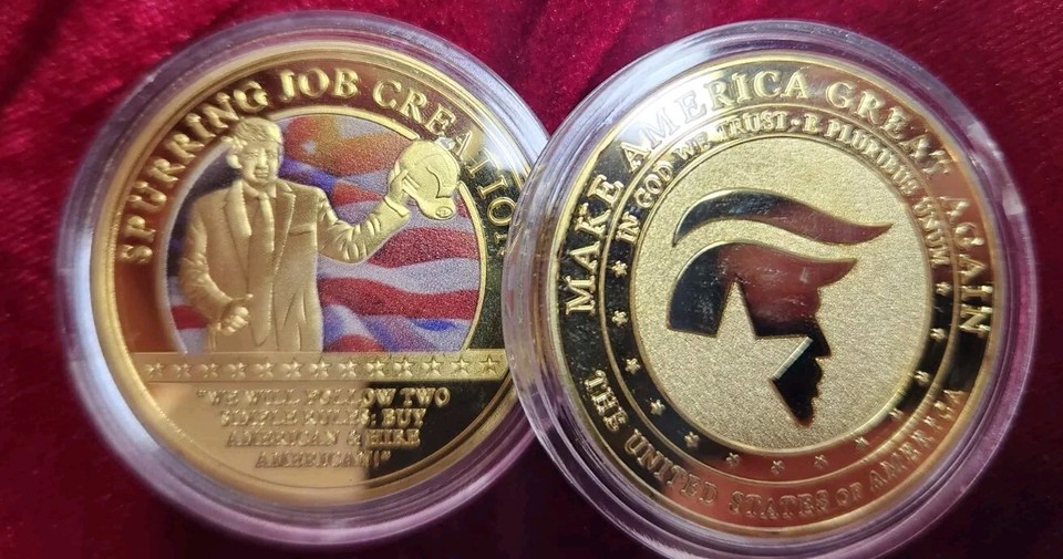 Golden American MAGA Coin! Support President Trump! FJB! | eBay