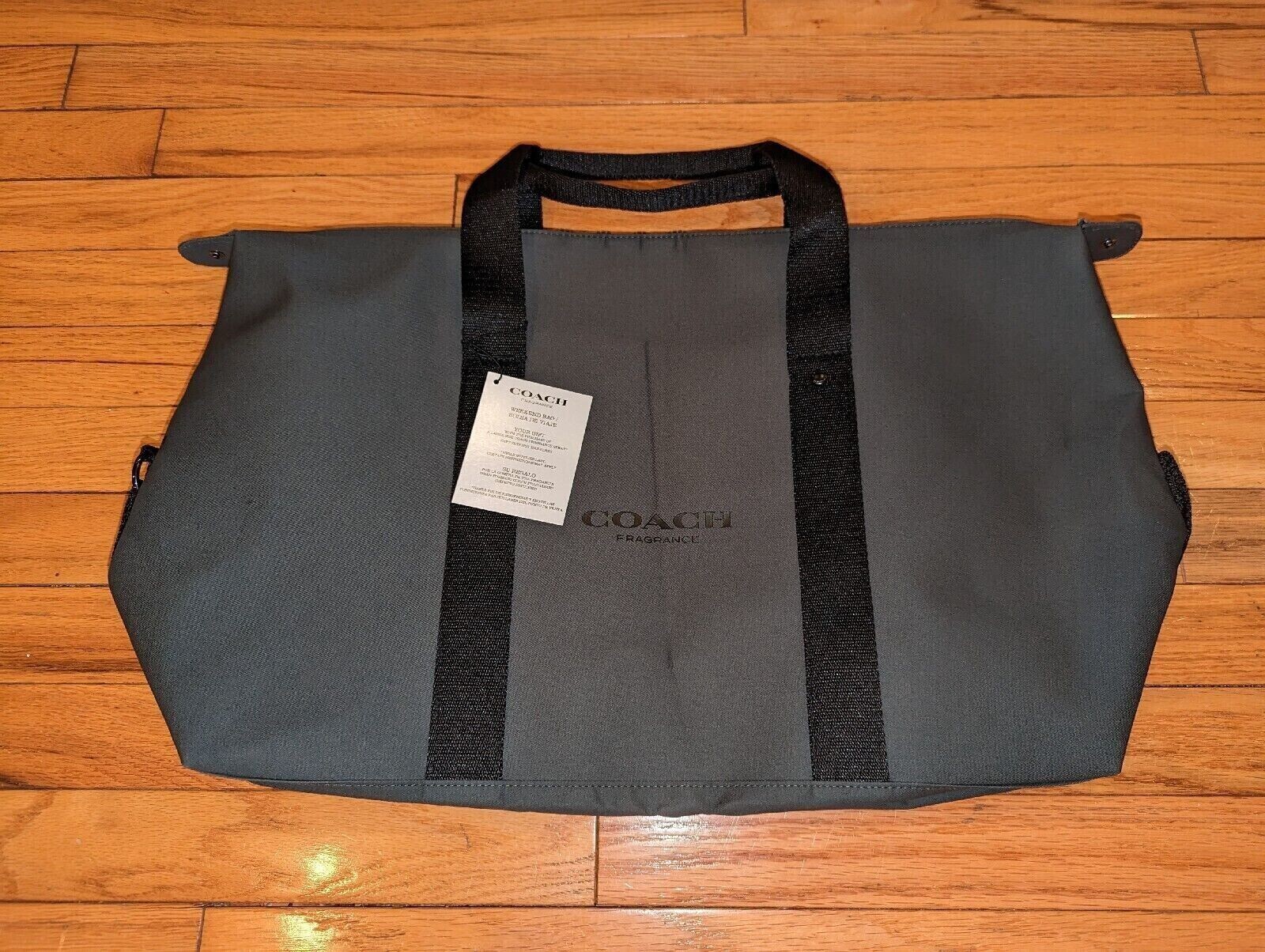 Coach Fragrance Tote weekend bag green black travel overnight large NEW ...