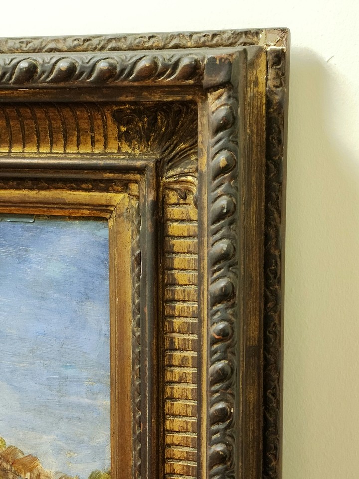 GIOVANNI RAVA (1874-1944) IMPRESSIONIST PAINTING MASTERPIECE "LAGOON ...