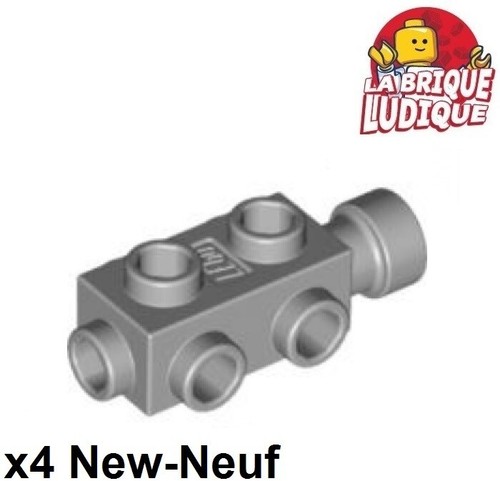 Lego 4x Brique Brick Modified 1x2x2/3 with Studs on Sides gris/l b gray ...