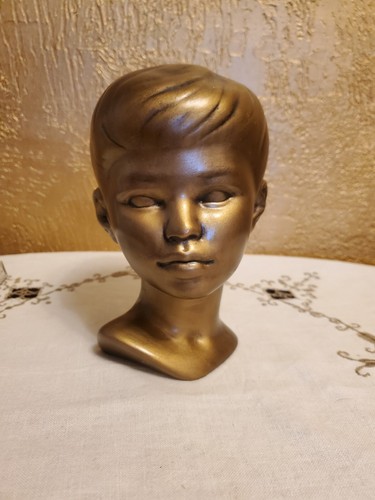 Vintage Gold Boy Head Bust Holland Mold | eBay