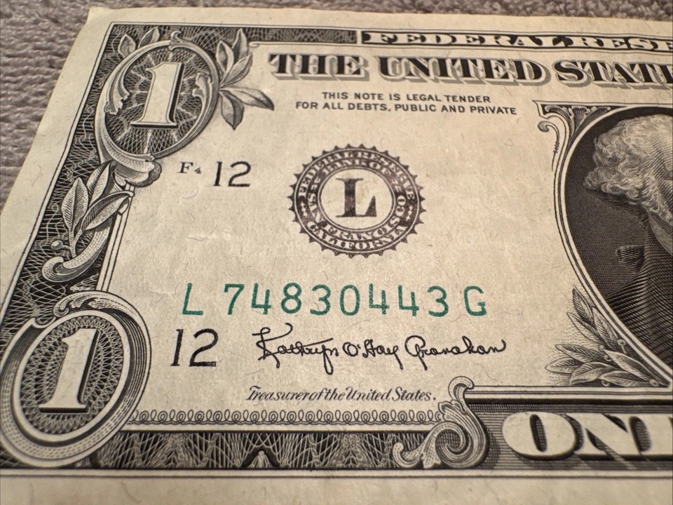 1963B Joseph Barr “Full house” Poker Bill Note Fancy Serial Number One ...