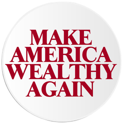 Make America Wealthy Again - Circle Sticker Decal 3 Inch - Tariffs MAWA ...