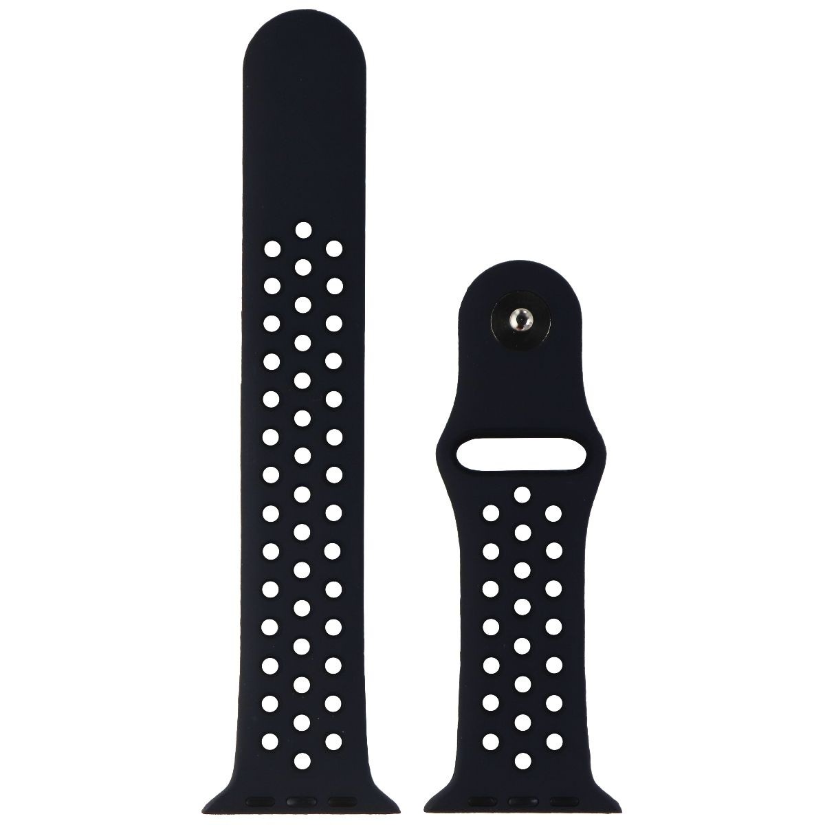Silicone Watch Band for Apple Watch 42/44/45mm Cases - Dark Gray/Black ...