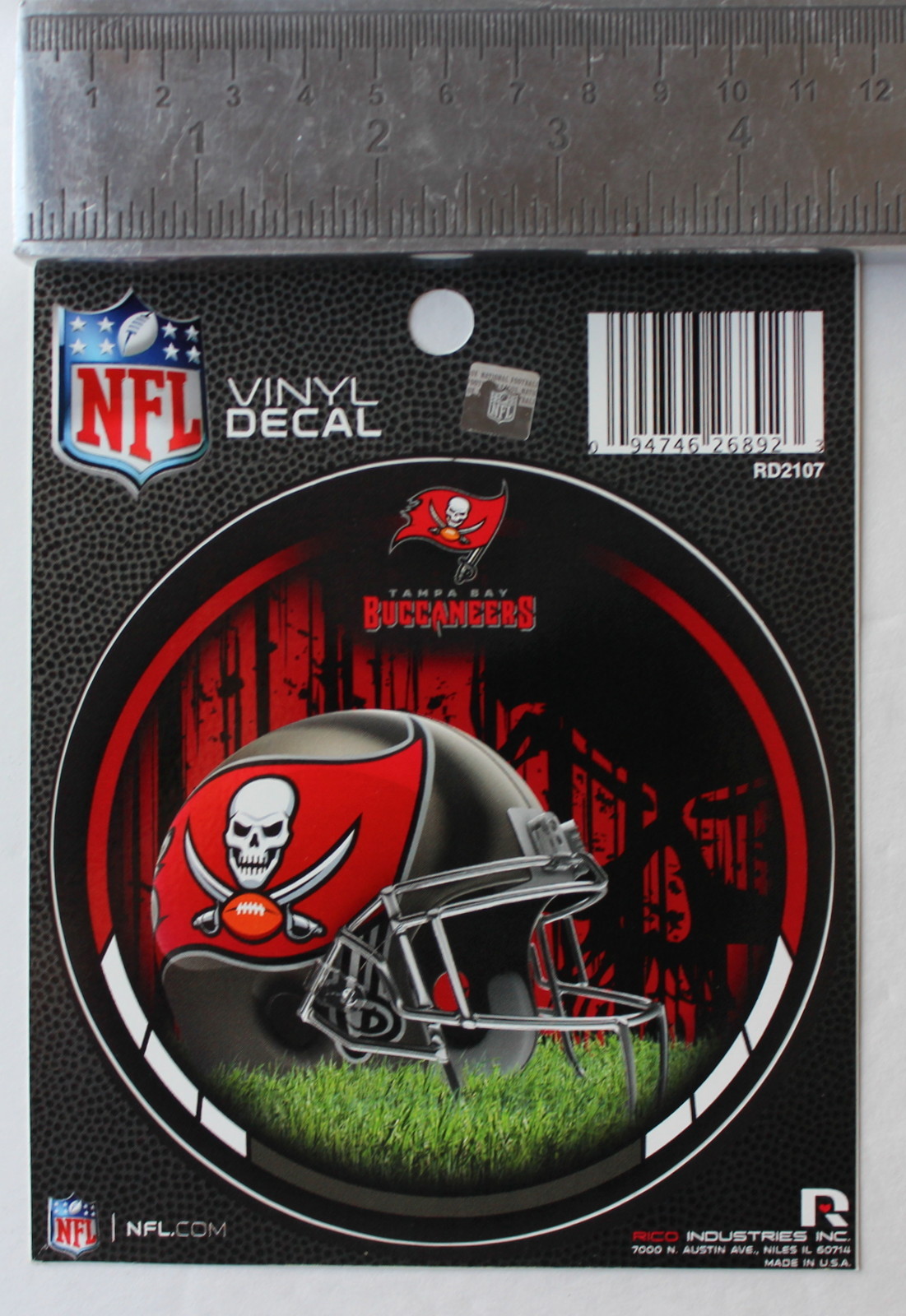 NFL Licensed Tampa Bay Buccaneers Round Decal Window Sticker Football ...